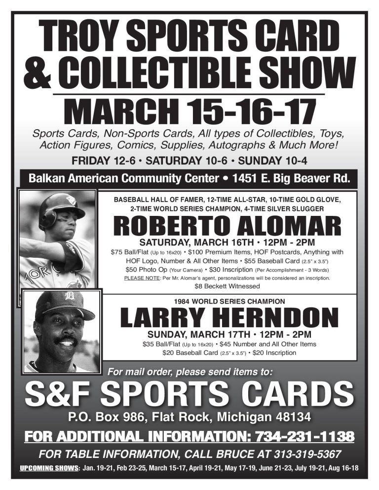 Troy Sports Card & Collectible Show (Michigan) – Sports Card Radio